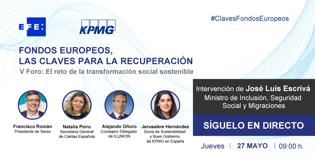 Escrivá protagoniza el V Foro sobre fondos europeos organizado por EFE ...