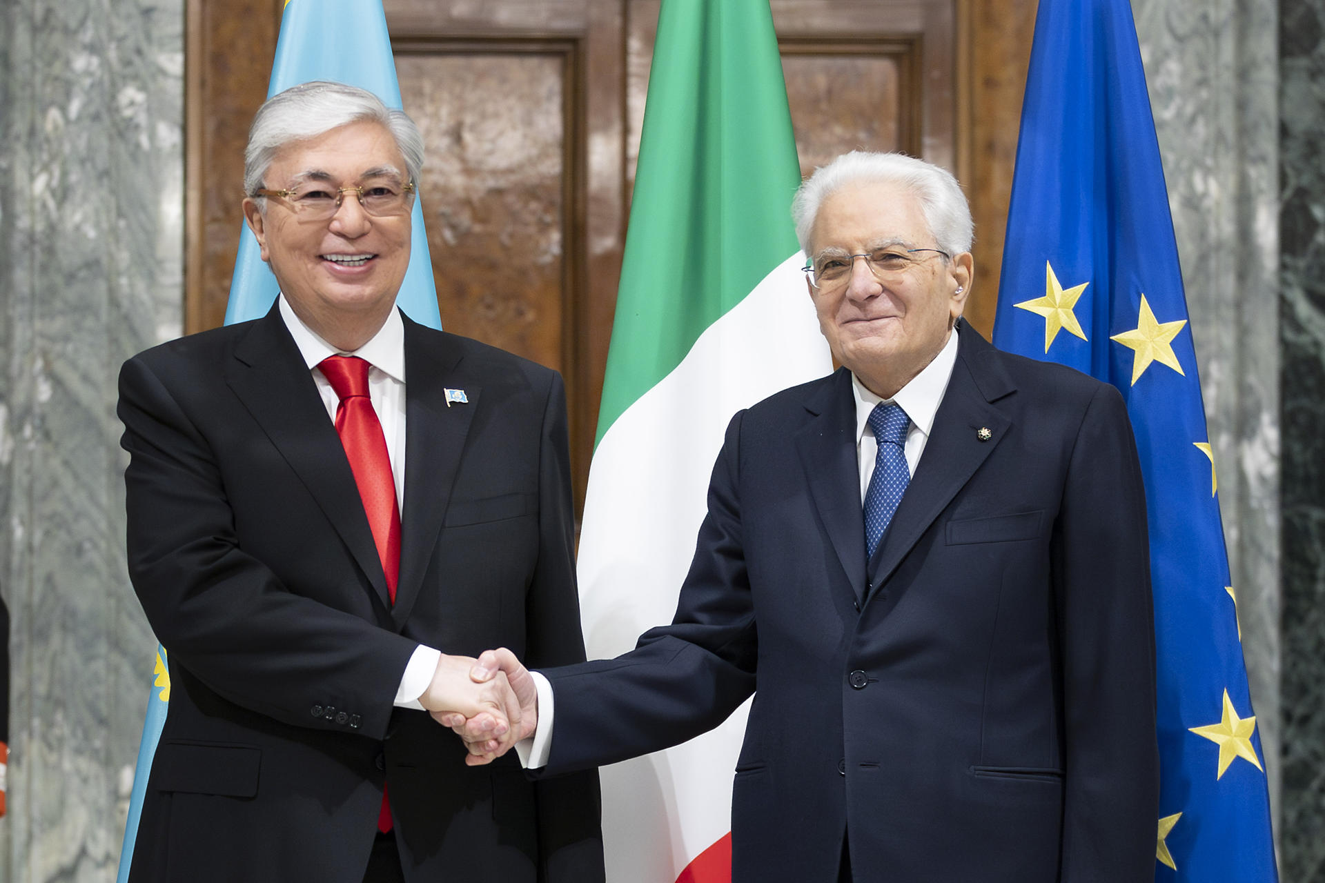 Italian president receives Kazakh counterpart in Rome to “intensify ...